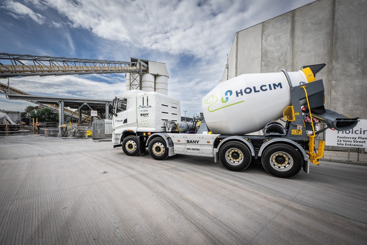 SANY e Holcim in Australia con la prima betoniera 100% elettrica