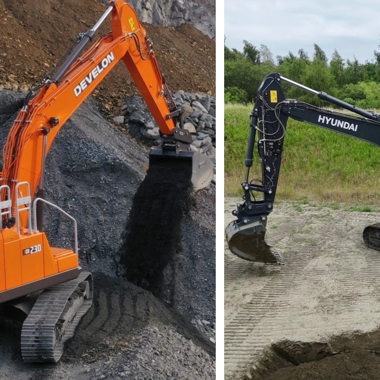 HD Construction Equipment con i marchi Develon e Hyundai